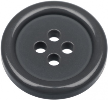 18mm Flat Grey Buttons Round 4 Holes 28 Ligne - Gents Shop