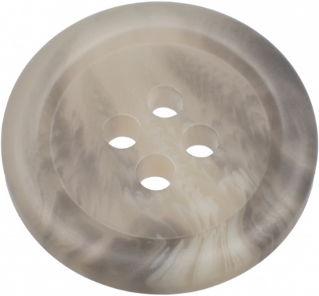 6 Pack Light Grey Mock Horn Buttons 15mm 24L - Gents Shop