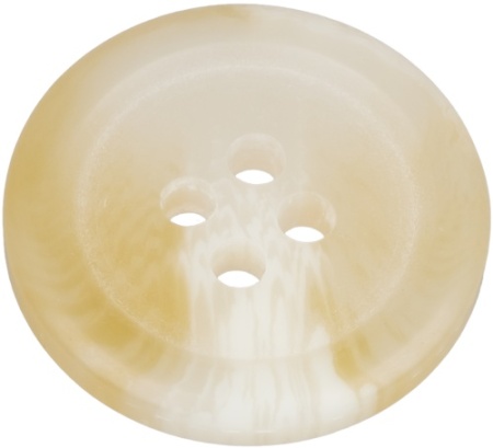 Pack of 6 Cream Mock Horn Buttons 18mm 28 Ligne - Gents Shop