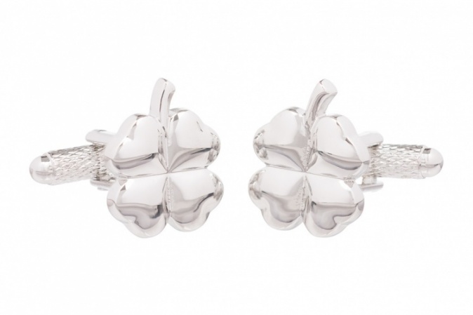 Lucky Four Leaf Clover Cufflinks | Luck Cufflinks - Gents Shop
