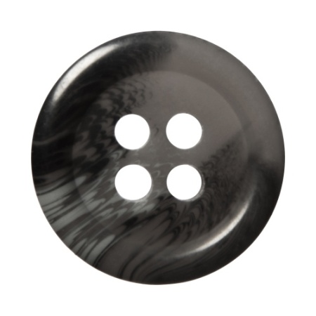 6 Pack Light Grey Mock Horn Buttons 15mm 24L - Gents Shop