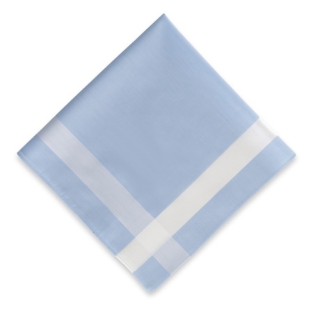 3 Large Pastel Coloured Cotton Handkerchiefs with White Stripe - Gents Shop