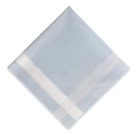 3 Large Pastel Coloured Cotton Handkerchiefs with White Stripe - Gents Shop
