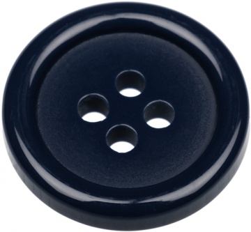 18mm Flat Blue Buttons Round 4 Holes 28 Ligne - Gents Shop