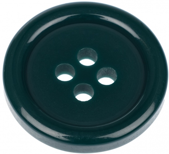 18mm Flat Green Buttons Round 4 Holes 28 Ligne - Gents Shop