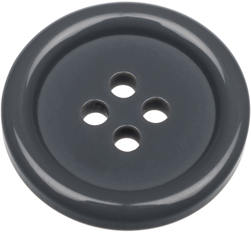 Pack of 6 20mm Grey Buttons 4 Holes 32 Ligne - Gents Shop