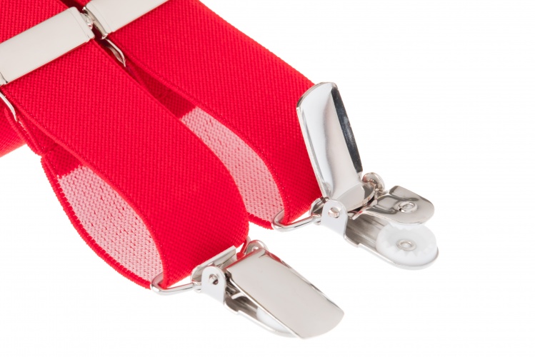 25mm Slim Red Trouser Braces - Gents Shop