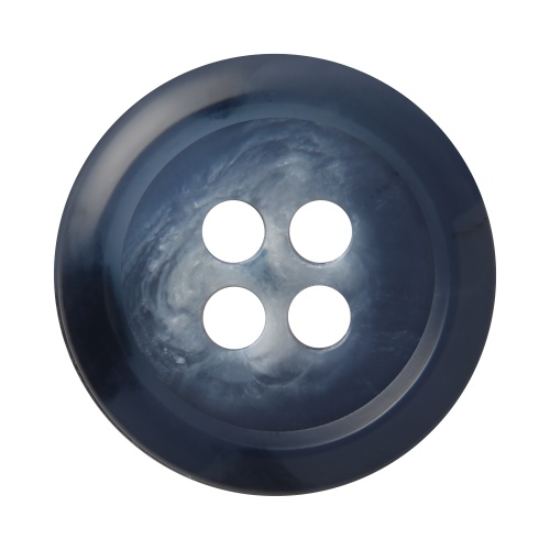 Pack of 6 Blue 15mm Flat Variegated Eco Buttons - Gents Shop