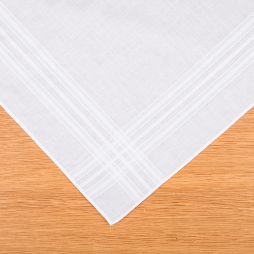 Boxed Set 6 White Cotton Handkerchiefs - Gents Shop
