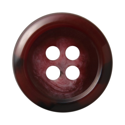 Pack of 6 Burgundy 15mm Flat Variegated Eco Buttons - Gents Shop