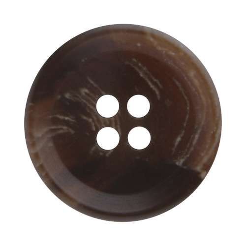 6 Dark Brown Mottled Buttons 20mm 32 Ligne - Gents Shop