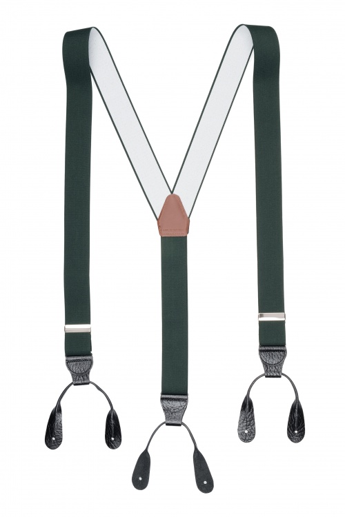 Green Button Braces for Trousers with Buttons - Gents Shop