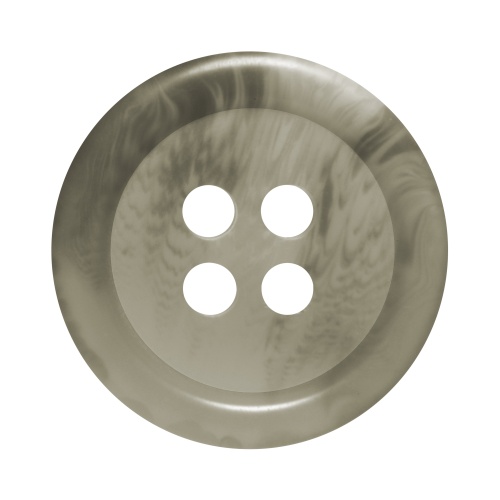 Pack of 6 Light Grey Mock Horn Buttons 18mm - Gents Shop