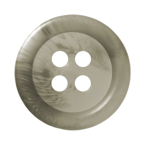 6 Pack Light Grey Mock Horn Buttons 15mm 24L - Gents Shop