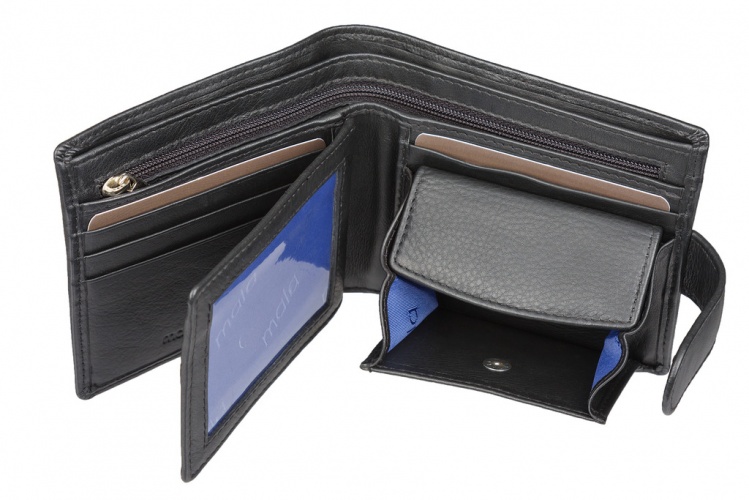 Black Mala Leather Wallet RFID 127 5 | Mens Wallets - Gents Shop