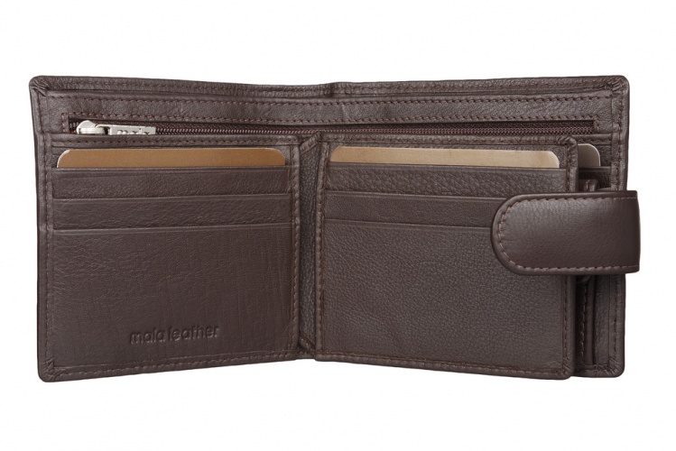 Brown Mala Leather RFID Wallet 1275 - Gents Shop