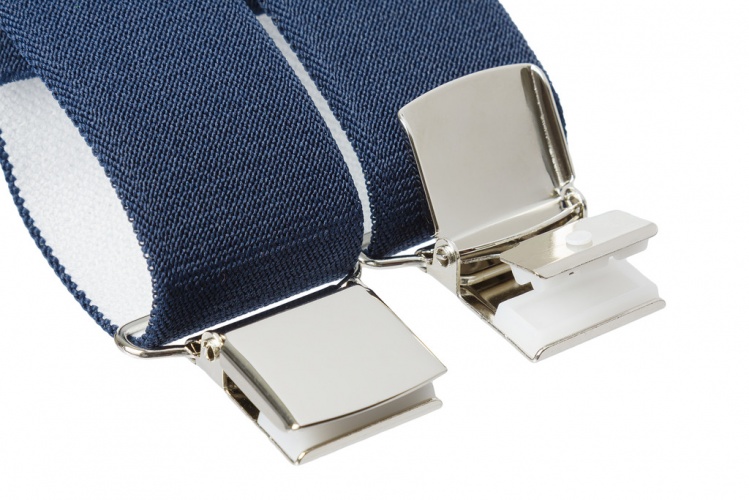 Deep Midnight Blue Trouser Braces | Dark Blue Braces - Gents Shop
