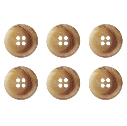 6 Tan Brown Mottled Buttons 20mm 32 Ligne - Gents Shop