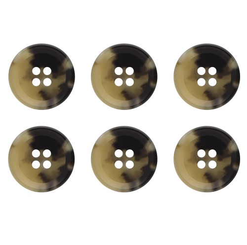 6 Natural Horn Effect Buttons 20mm 32 Ligne - Gents Shop