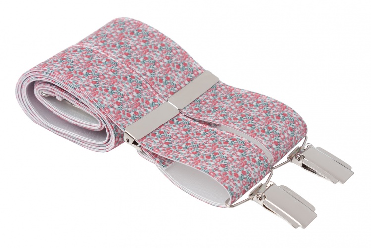 Pink Floral Trouser Braces | Braces with Flowers - Gents Shop