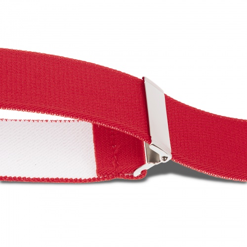 Red Button On Braces With Leather Ends for Men - Gents Shop