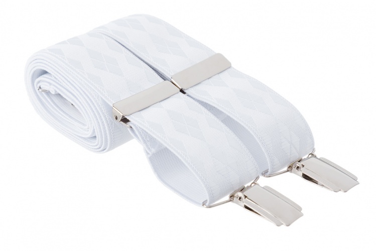White Formal Dresswear Braces for Men up to 3XL - Gents Shop