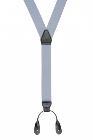 Y Clip Braces Grey | Grey Suit Braces - Gents Shop