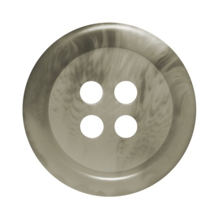 6 Pack Light Grey Mock Horn Buttons 15mm 24L - Gents Shop