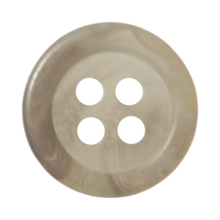 6 Pack Light Grey Mock Horn Buttons 15mm 24L - Gents Shop