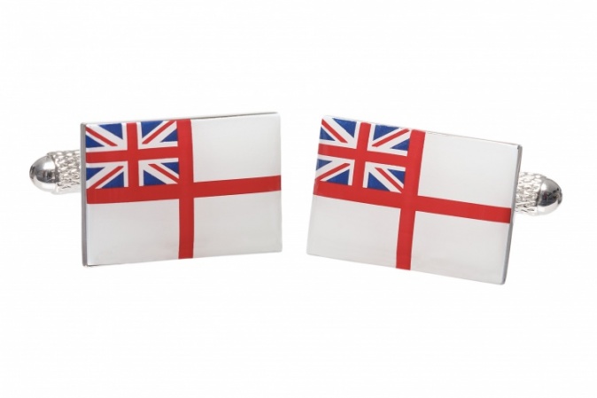 Royal Navy Flag Cufflinks | White Ensign Cufflinks - Gents Shop
