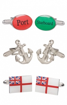 Royal Navy Flag Cufflinks | White Ensign Cufflinks - Gents Shop