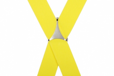 Plain Yellow Trouser Braces | Yellow Braces - Gents Shop